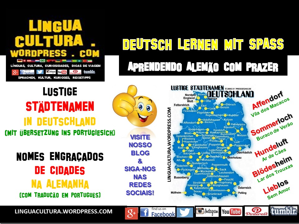 Lustige Städtenamen in Deutschland (Nomes engraçados de cidades na ...